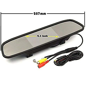 RED WOLF 3rd Third Brake Light Backup Camera w/4" Rear View Mirror Monitor Kit for Chevrolet Chevy Express/GMC Savana 2500 3500 2003-2019 3rd Brake Light Position Mounted