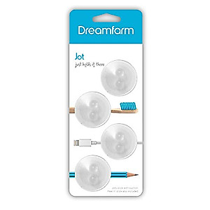 Dreamfarm Jot | Just Hold it There PVC Suction Hook | Clear | 4 Pack