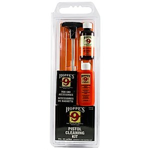 Hoppe's No. 9 Cleaning Kit with Aluminum Rod, .22 Caliber Pistol ,one 2 oz. bottle of cleaning solvent and one 2-1/4 oz. lubricating oil