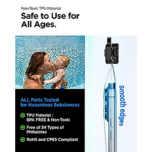 Spigen AquaShield Floating Universal PVC Protective Cases with IPX8 A610 Compatible with iPhone, Galaxy, Xiaomi, Google (Pack of 2) - Black