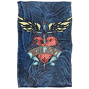Bon Jovi Weathered Denim Silky Touch Super Soft Throw Blanket 36" x 58"