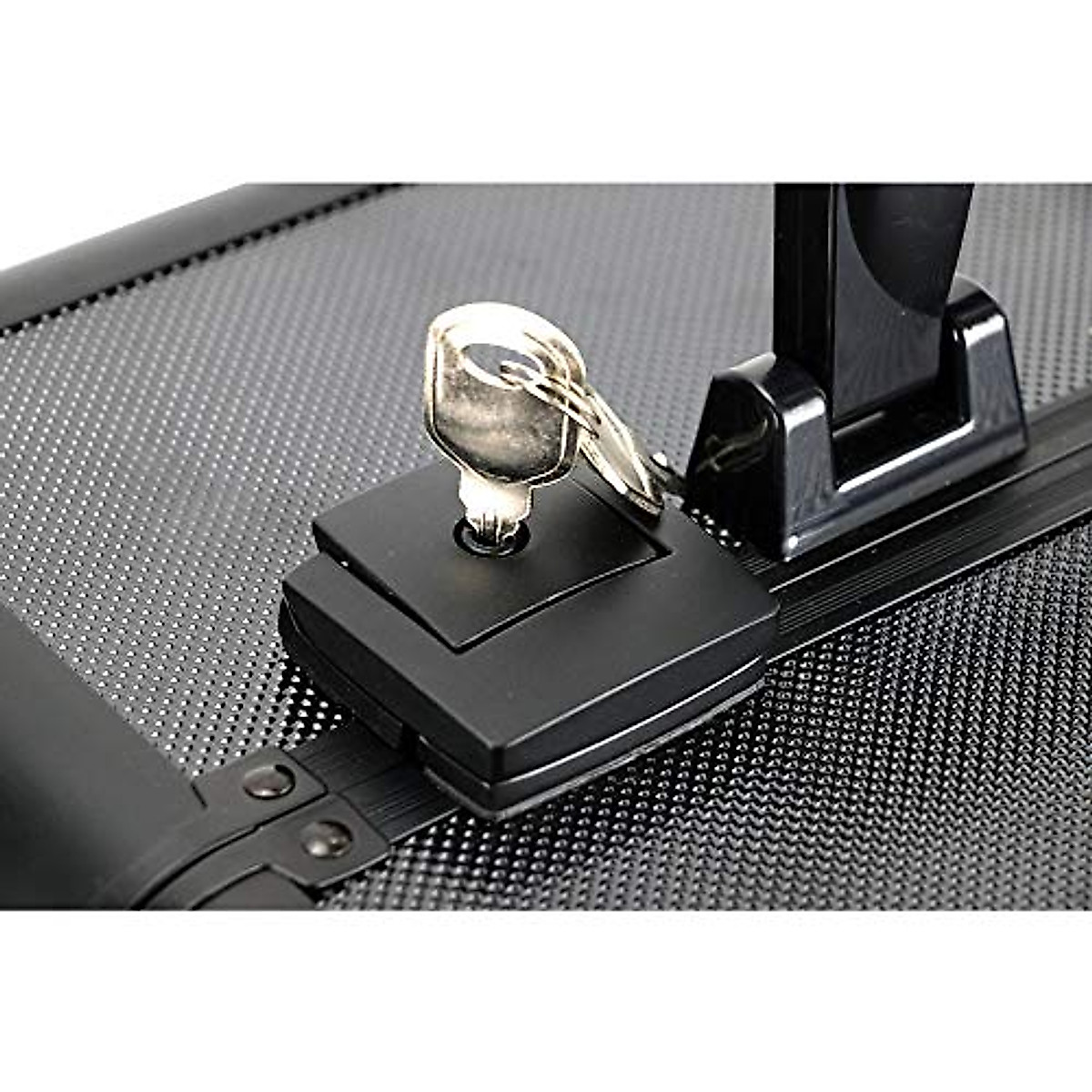 Ver Beauty 3-in-1 Professional 4 Removable Wheels Rolling Aluminum Art Craft Supplies Makeup Tattoo Artist Tool Case Organizer Easy-Slide Extendable Trays with Dividers Mirror, Black Dot