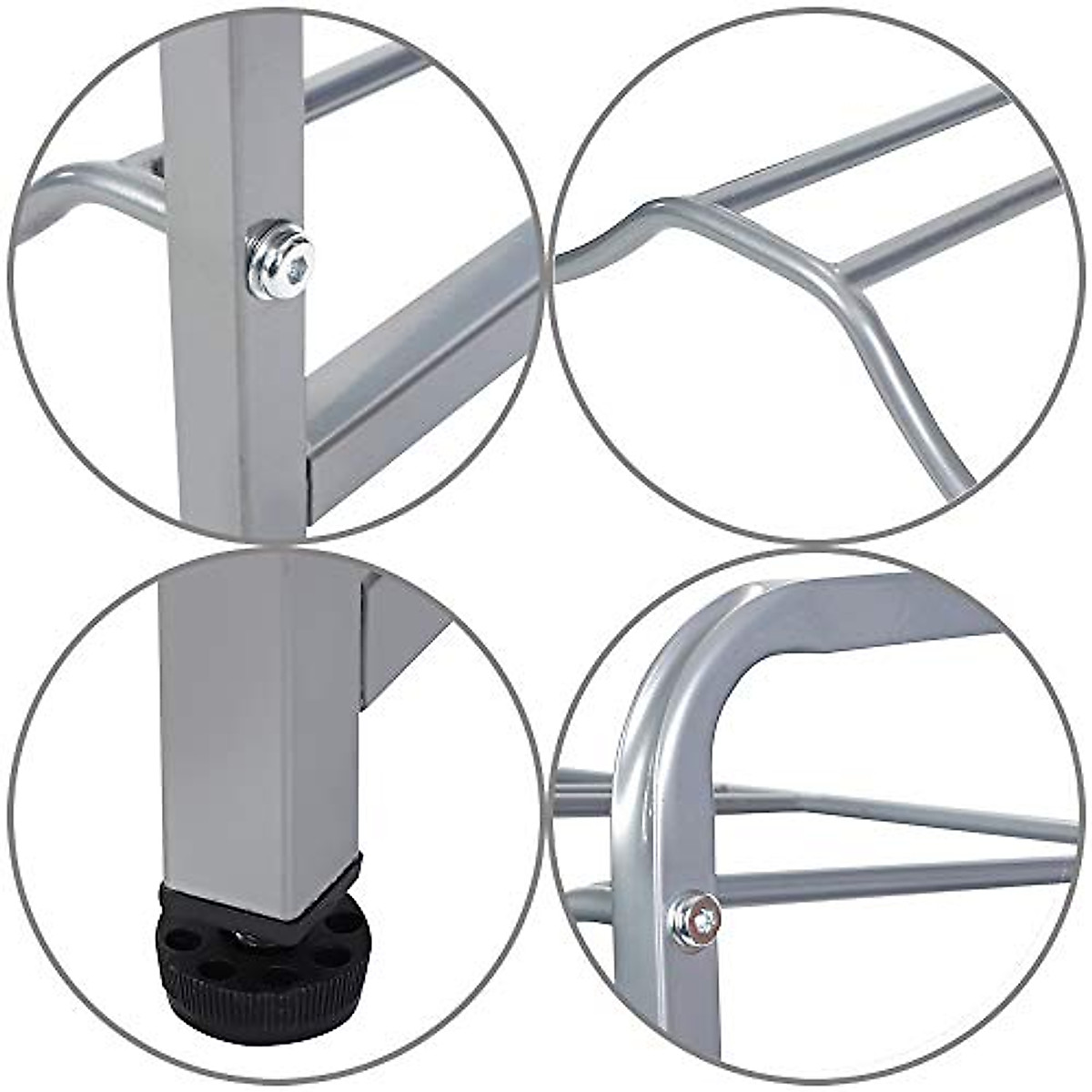 KAX 5-Gallon Water Bottle Holder 8 Trays Water Jug Rack 4-Tier Water Bottle Rack Reinforced Steel Rack for Water Storage Water Bottle Storage Rack for 8 Bottles, Silver