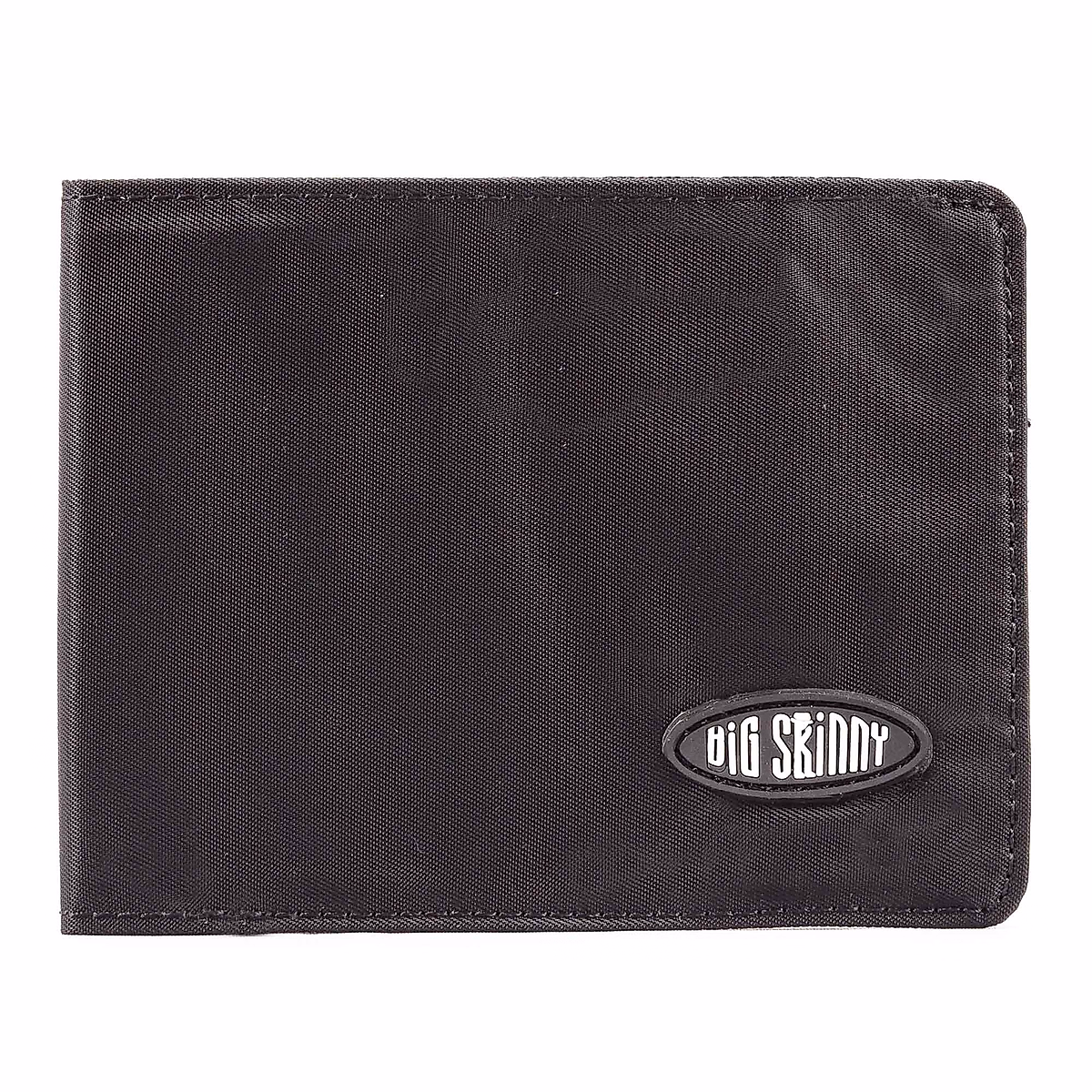 Big Skinny Men's RFID Blocking Slimline Bi-Fold Wallet, Black