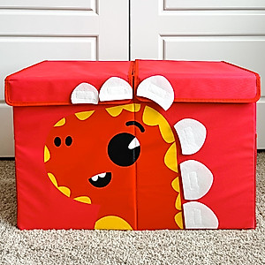 QUOKKA Toy Storage Box Owl & Toy Storage Box Dino Playroom Organizers