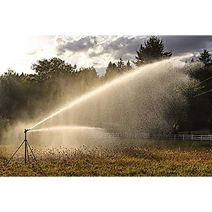IrrigationKing RK-57 1-1/4" FNPT Impact Mini-Gun Sprinkler with Nozzle Set 10 mm, 12 mm, 14 mm x 4 mm, Aluminum