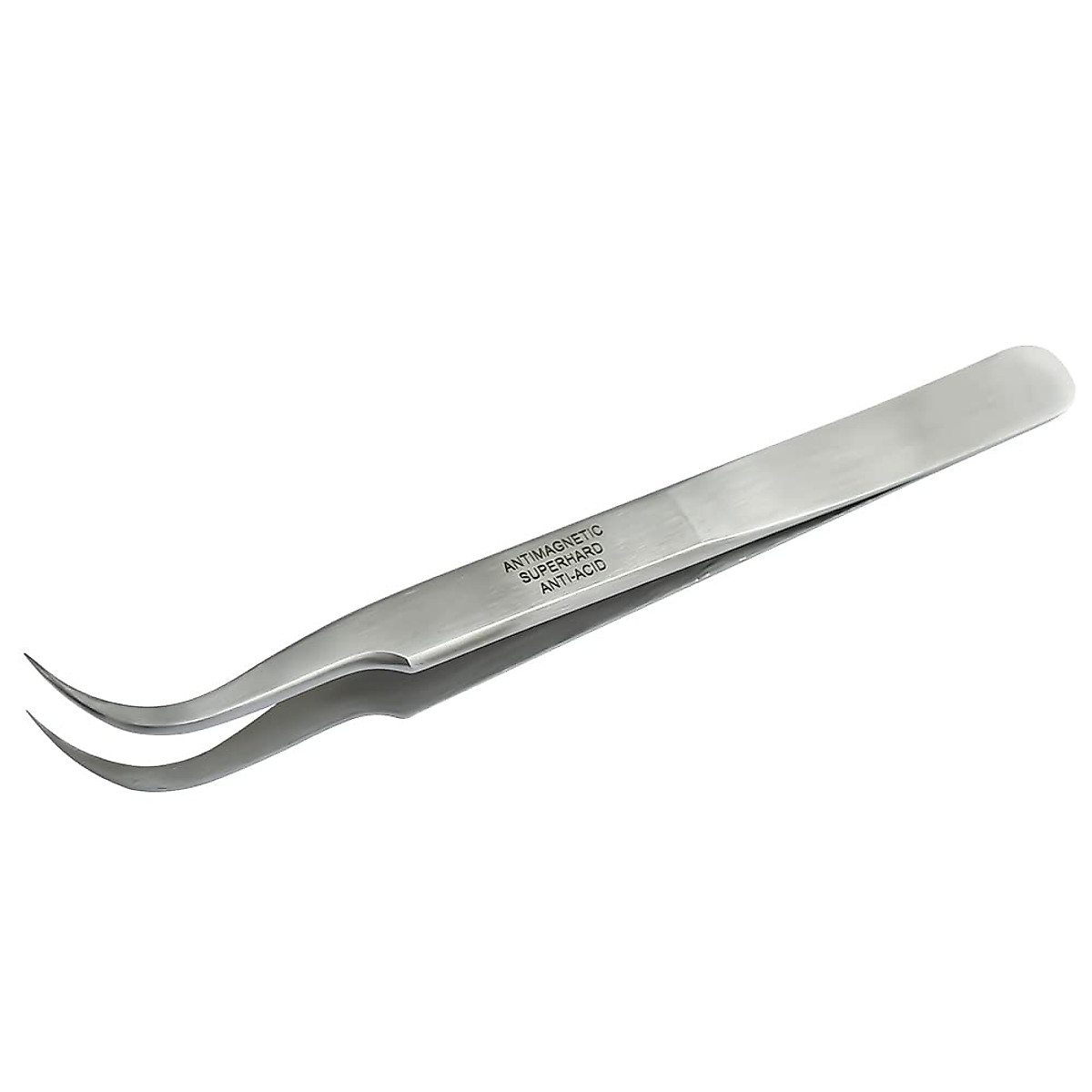 Vetus Tweezer Non-magnetic Stainless Steel Curved Slant Tip Eyelash Eyebrow Tool ST-15