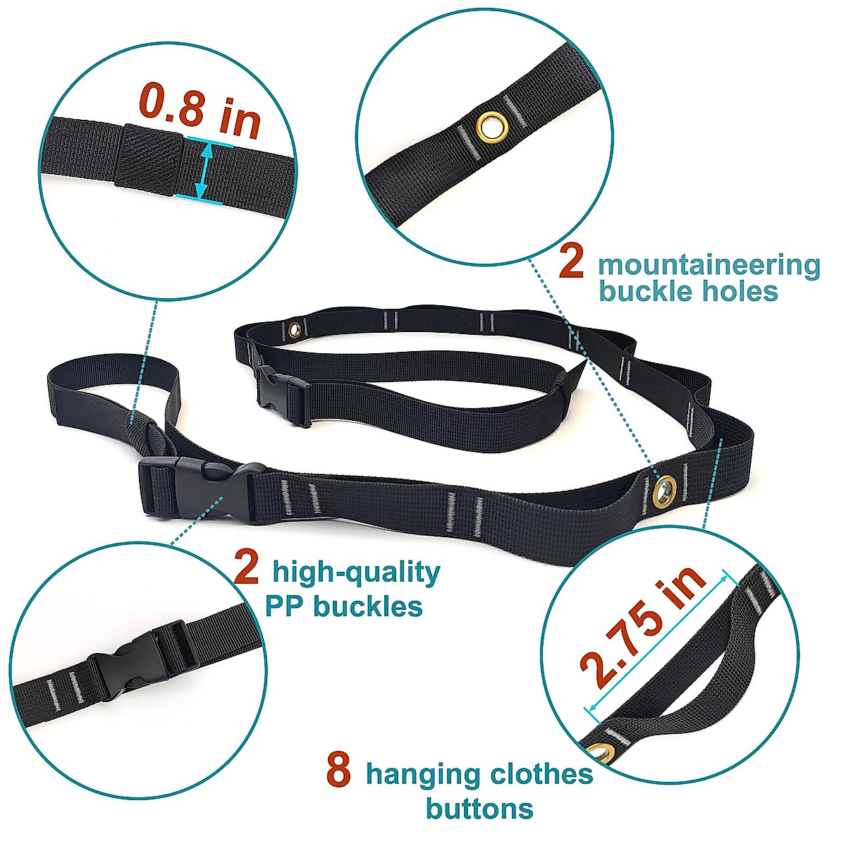 Car Clothes Hanger Bar, Adjustable Car Travel Clothesline, Travel Convenient Clothesline, Easy to Store Car Clothes Organizer for Small Cars, Vans, Hotels, Outdoor