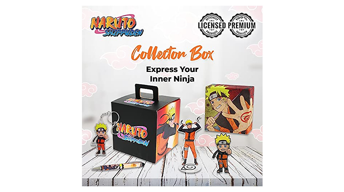 Naruto Shippuden Collector Box - 5 Official Naruto Collectibles
