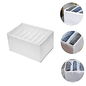 SOESFOUFU 1pc Underwear Storage Box Cabinet Drawer Necktie Organizer Clothes Storage Box Desk Closet Fabric Organizer Bra Drawer Dividers Sock Storage Box 7 Cell Sock Box Closet Storage Box