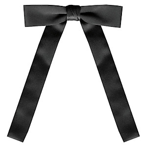 S.H. Churchill & Co. Black Satin Western Tie for Cowboy, Rancher, Kentucky String Tie