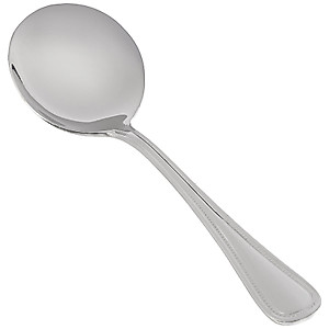 Winco Deluxe Pearl 12-Piece Bouillon Spoon Set, 18-8 Stainless Steel