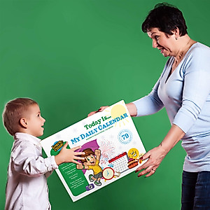 Kids Daily Calendar magnetic,Hang on Wall or Fridge for Home or School.