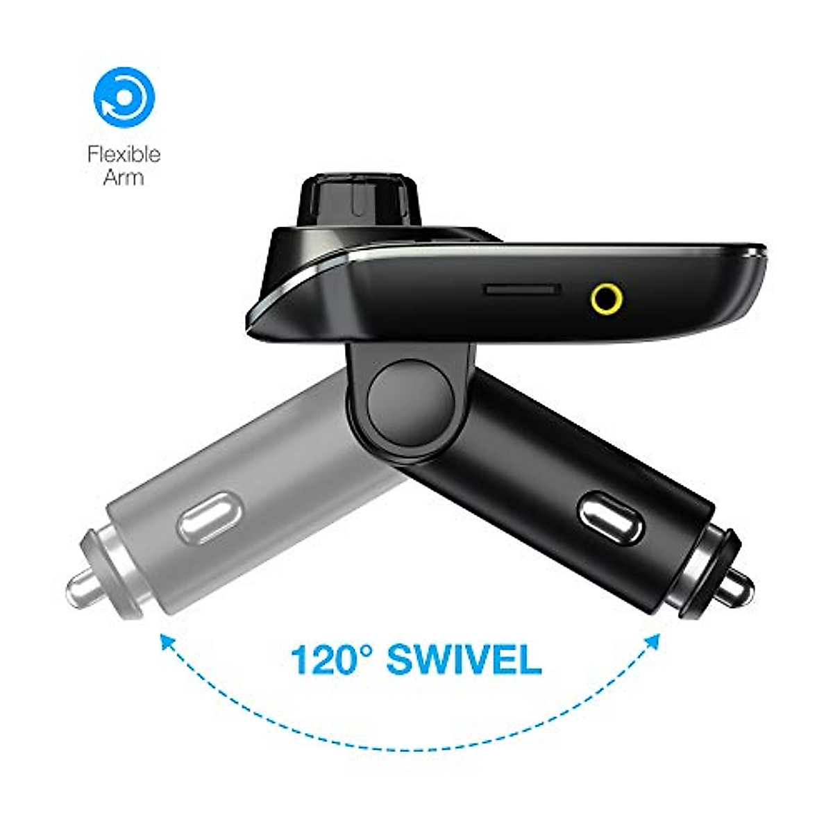 Bluetooth FM Transmitter for Car, Bluetooth Car Adapter Kit, 1.44 inch Display, Supports SD TF Cards, Bluetooth Aux Adapter, Compatible with All Smartphones/iPods, FM Transmitter Bluetooth