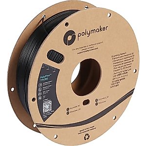Polymaker TPU Filament 1.75 Black, 750g Shore 90A Flexible Filament 1.75mm, Cardboard Spool - PolyFlex TPU90 3D TPU Filament 1.75mm Black Soft Filament Flexible