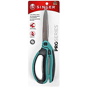 SINGER 00565 9-1/2-Inch ProSeries Spring Assist Scissor with Comfort Grip , Teal