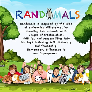 Randimals Mini Stuffed Animals - Horse & Duck Plush Hybrid Mini Plushies - Cute Plushies for Girls & Cuddly Small Stuffed Animals for Boys - Huck Little Plush Stuffed Animals for Kids & Kidults