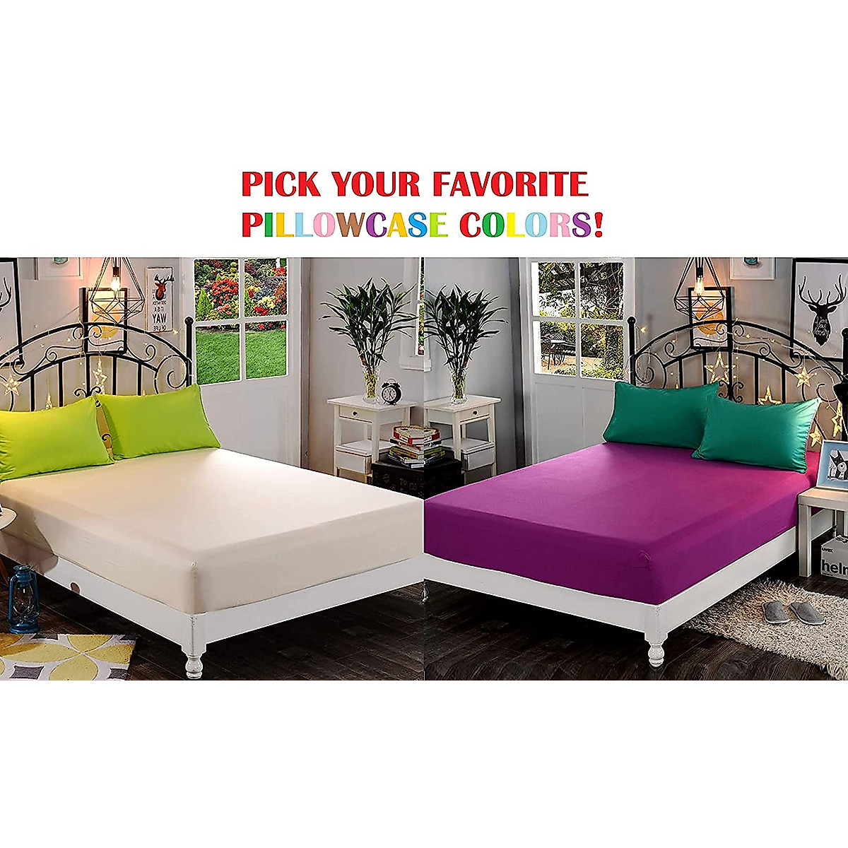 Elegant Comfort 1500 Premium Hotel Quality 1-Piece Fitted Sheet, Softest Quality Microfiber - Deep Pocket up to 16 inch, Wrinkle and Fade Resistant, California King, White