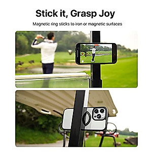 andobil Designed for iPhone 14 Pro Case - Compatible with Magsafe - 360° Rotatable Ring Stand - Shockproof Kickstand Slim Thin Phone Case for iPhone 14 Pro - [2023 EasyRelax Series] - Clear