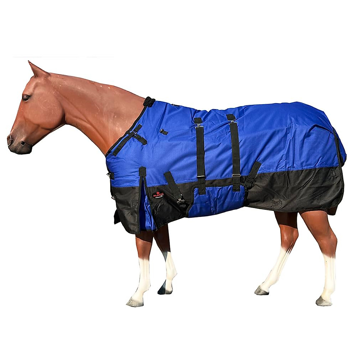 Royal Blue 72 in HILASON 600D Winter Waterproof Poly Horse Blanket Belly Wrap | Horse Blanket | Horse Turnout Blanket | Horse Blankets for Winter | Waterproof Turnout Blankets for Horses | Blankets