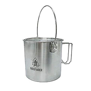 The Pathfinder School 64oz Stainless Steel Bush Pot and Lid Set