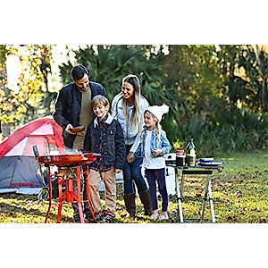 The Original FIREDISC 36” Tall Propane Cooker | Single Burner Propane Stove | Outdoor Burner with Wok | Propane Gas Burner for Outdoor Cooking | Propane Burner for Camping | 41 x 33 x 6 inches | Red