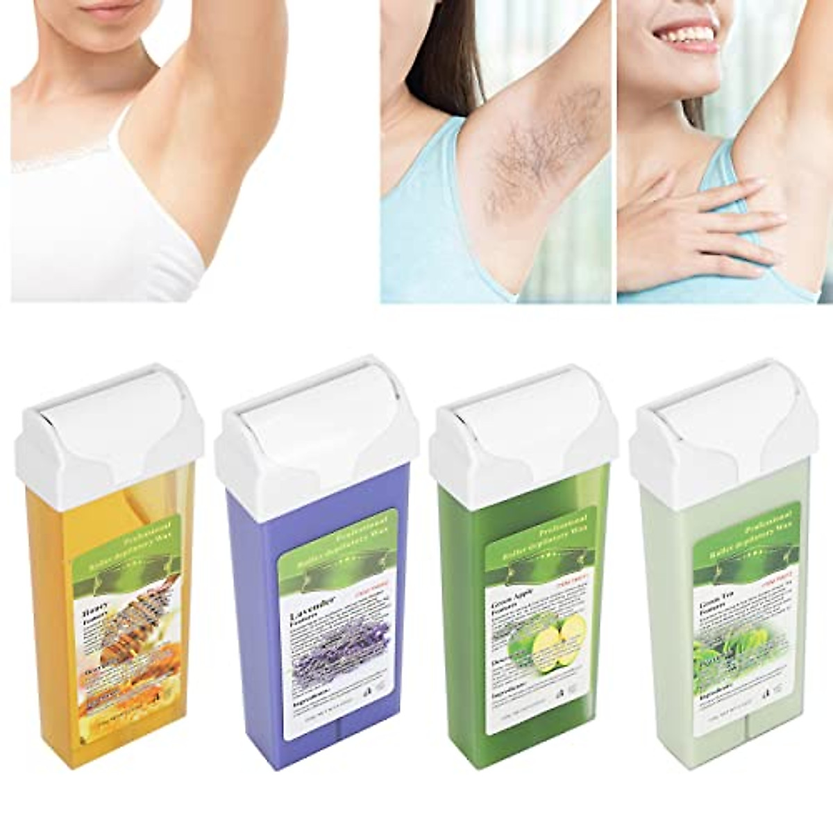 Hair Removal Wax Refill Roll-On Cartridges Warm Wax Kit Waxing Professional Or Home Uses