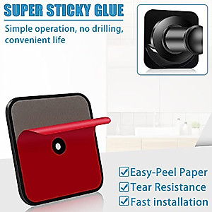 Shower Curtain Rod Holder, Adhesive Shower Rod Holder for Bathroom, 4 Pack Shower Curtain Rod Mount Holders, No Drilling, Stick On, Waterproof, White and Black (Rod Not Included)