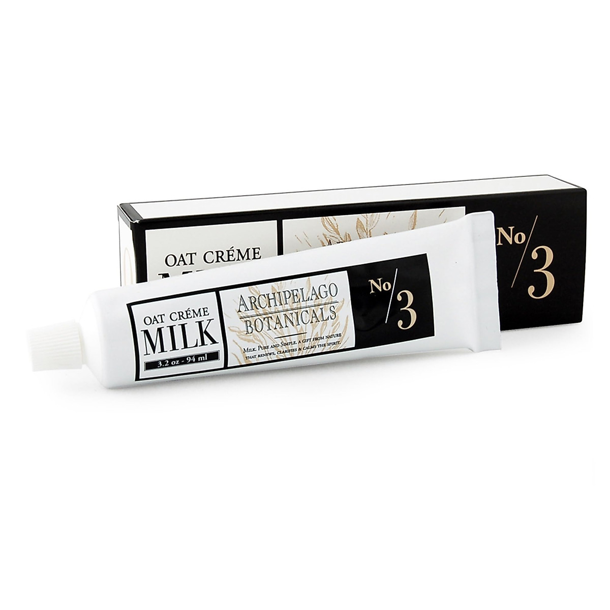 Archipelago Botanicals Oat Milk Hand Crème, Rich and Lightly Scented Hand Lotion for Dry Skin, Cuticles and Rough Spots, Premium Plant Extracts (3.2 oz)