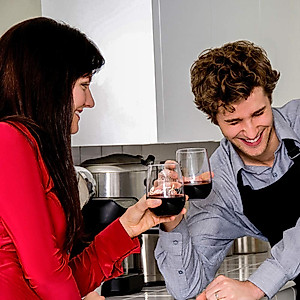 Funny Stemless Wine Glass 17oz with Funny Saying for Women. For the Sassy Classy and Smart Assy woman and best friend. Includes a Complimentary Food Vino Pairing Card