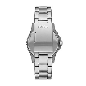 Fossil Men's FB-01 Automatic Stainless Steel Three-Hand Watch, Color: Silver/Black (Model: ME3190)