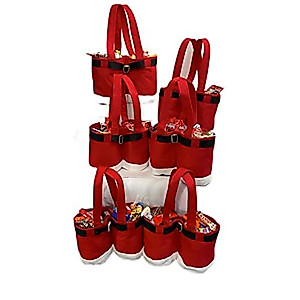 Christmas Decorations Gift Bags – Decorations for Bottles, Festive Bags Sweater Party Table decor - Santa Outfit Design, Christmas Tableware, Silverware Holders, Wine Bottle Bags, Candy Pouch Bag, Knife Spoon Fork Bag, Mini Christmas Stockings for Xmas Gi