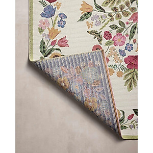 Loloi Rifle Paper Co. x Perennial Cream 6'-7" x 9'-4" Area Rug