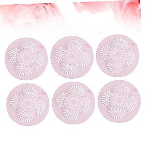 Veemoon 6pcs Floor Drain Cover Hair Filters Food Debris Filter Bathtub Stopper Kitchen Sinkroom Bathtub Plug Filter Sink Filters Sink Strainer Kitchen Sink Plug Earth Tones Blush Pink