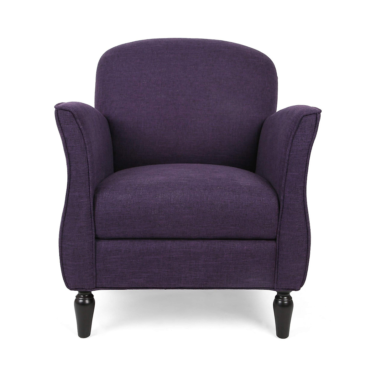Christopher Knight Home Crew Traditional Armchair, Purple Tweed, Dark Brown