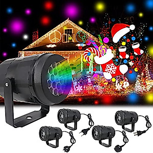 Upgraded Christmas Snowflake Projector Lights, Colorful Snowman HD Projection Light Outdoor Indoor, Snow Falling Projector Landscape Spotlights Xmas Lights for Holiday Christmas Decor (Snowman)