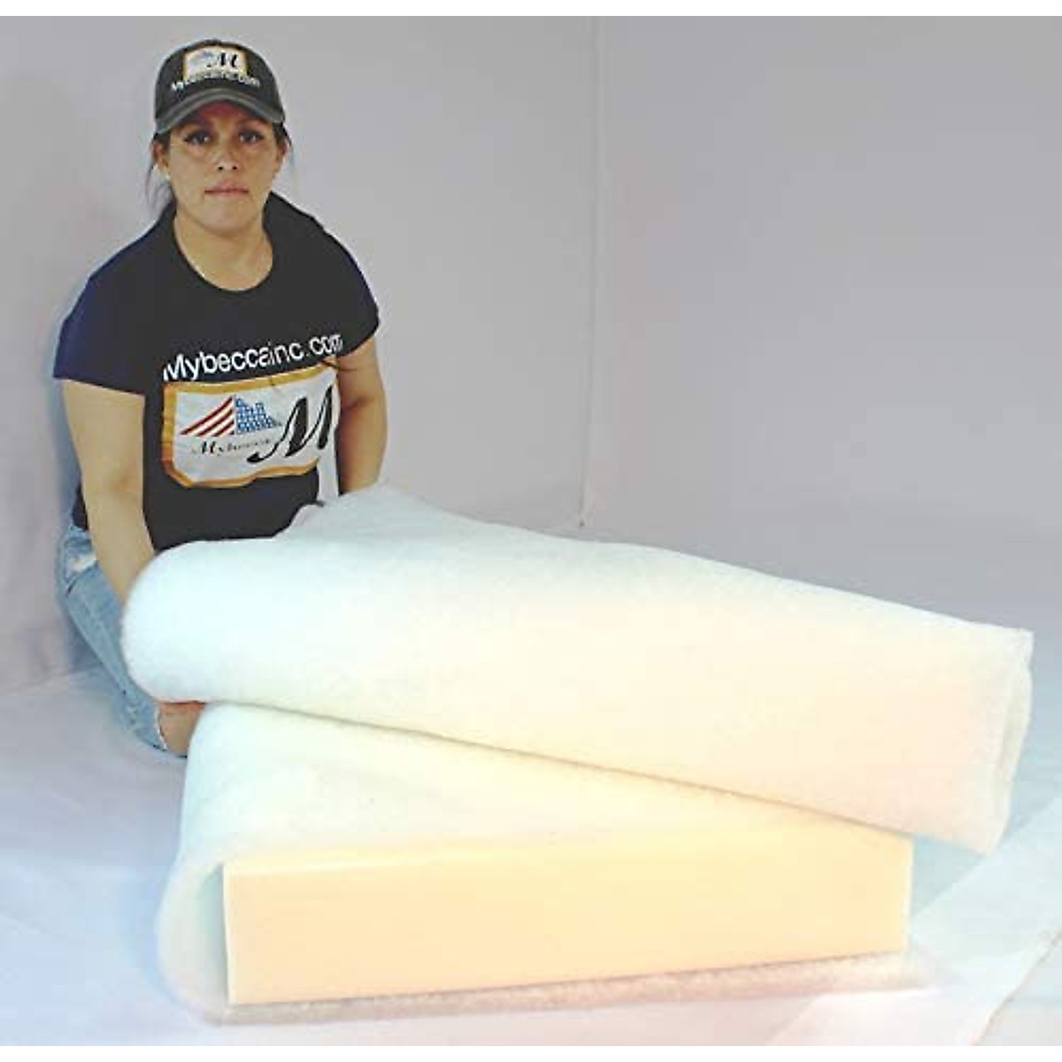 Mybecca 36 Inch Wide (5 Yards) Quilt Batting Multipurpose Dacron Fiber Polyester Wadding Fabric Loft Upholstery Grade Padding (36x15') (36 x 180) (2' x 15')