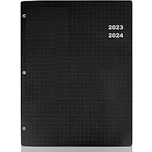 PlanAhead Home/Office 2-Year Large Monthly Planner, January 2023 - December 2024, 8.5 x 11 Inches (Black)