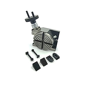 4" Inch (100 mm) Rotary Table 4 Slot for Milling Machine with M6 clamp kit