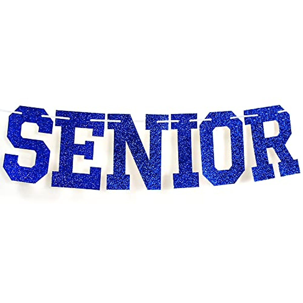 Blue Glitter Congrats Senior Banner, Class of 2023/So Proud of You Bunting Sign, Serior Degree Graduation Party Decorations Supplies