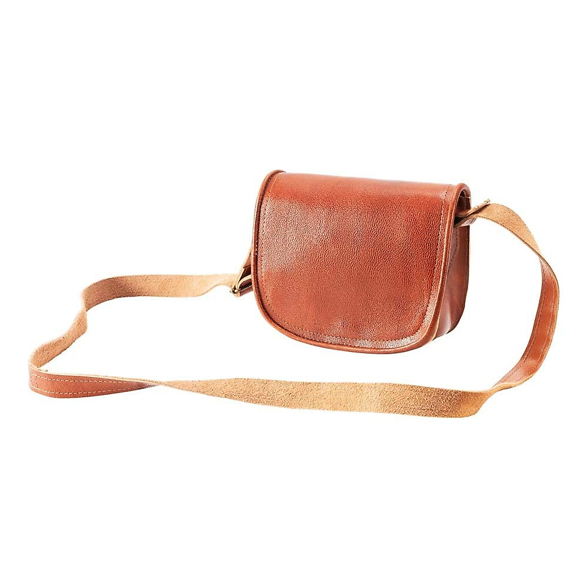 Jerusalem Sandals Small Leather Crossbody Purse - Brown