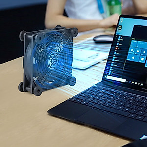 Snowfan U01, Silent Dual 80mm USB Fan, 5V Portable Cooling Fan, 3 Adjustable Wind speeds for Receiver DVR Playstation Xbox Computer Cabinet Cooling (duan fan 8025)