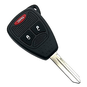 3 Buttons Keyless Remote Car Key Fob Fit for Chrysler 200/300/ Aspen/Dodge Charger/Ram/Durango/Wrangler/Commander OHT692427AA (Black)