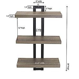 Household Essentials Ashwood 3 Tier Wall Mounted Shelves