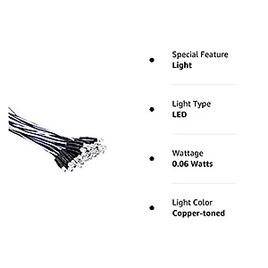 EDGELEC 30pcs 12 Volt 3mm White Blinking LED Lights Emitting Diodes (1.5Hz Single Color Flashing) Pre Wired 7.9 inch DC 12v LED Light Clear Lens Small LED Lamps