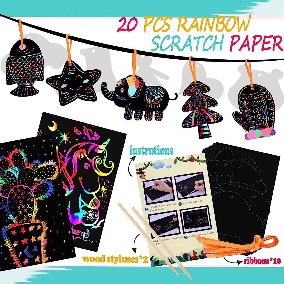 Mojitodon All-Inclusive Toddler Art and Craft Activity Kit - Includes 35 Deluxe Pre-Packed Projects for Creative Kids Aged 3-8, Along with Instructions and Materials