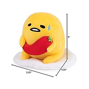 GUND Sanrio Gudetama The Lazy Egg Stuffed Animal, Spicy Gudetama Plush Toy for Ages 1 and Up, 5”