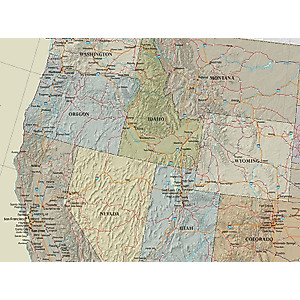 Swiftmaps World and USA Contemporary Premier 3D Two Wall Map Set (24x36 Laminated)