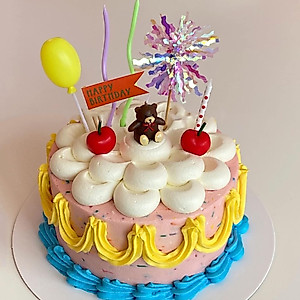 30PCS Cupcake Toppers, Takemay Sparkle Blue and Purple Foil Firework Cake Toppers for Christmas Party Birthday Wedding Ceremony