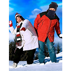 Tatuo 4 Pieces Fleece Neck Warmer Winter Scarf Multifunctional Headgear for Windproof Dust Skiing Hiking Cycling (Style 1) (Style 1)